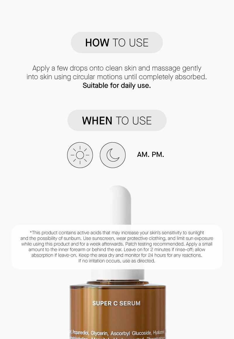 Super C Serum | Sérum raffermissant slow-aging | Transparent Lab