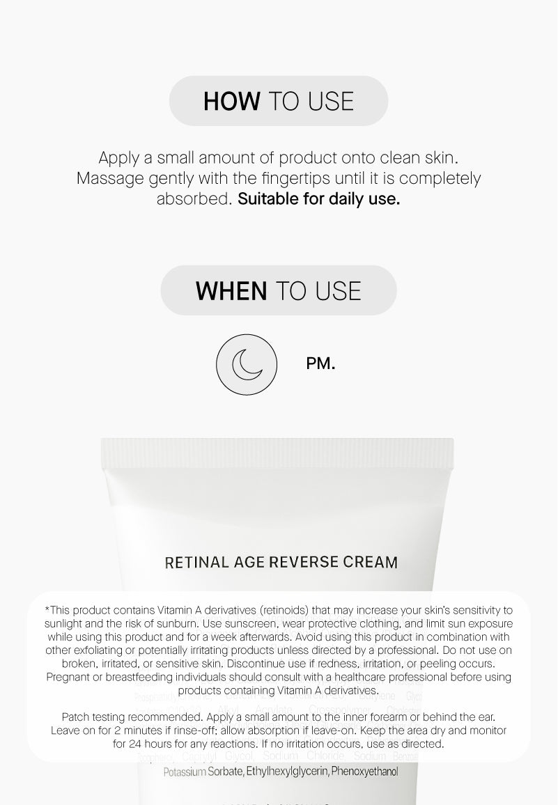 Retinal Age Reverse Cream | Slow-aging Face Cream | Transparent Lab