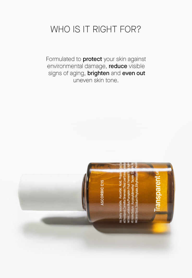 Ascorbic C15 | Anti-aging illuminating serum | Transparent Lab