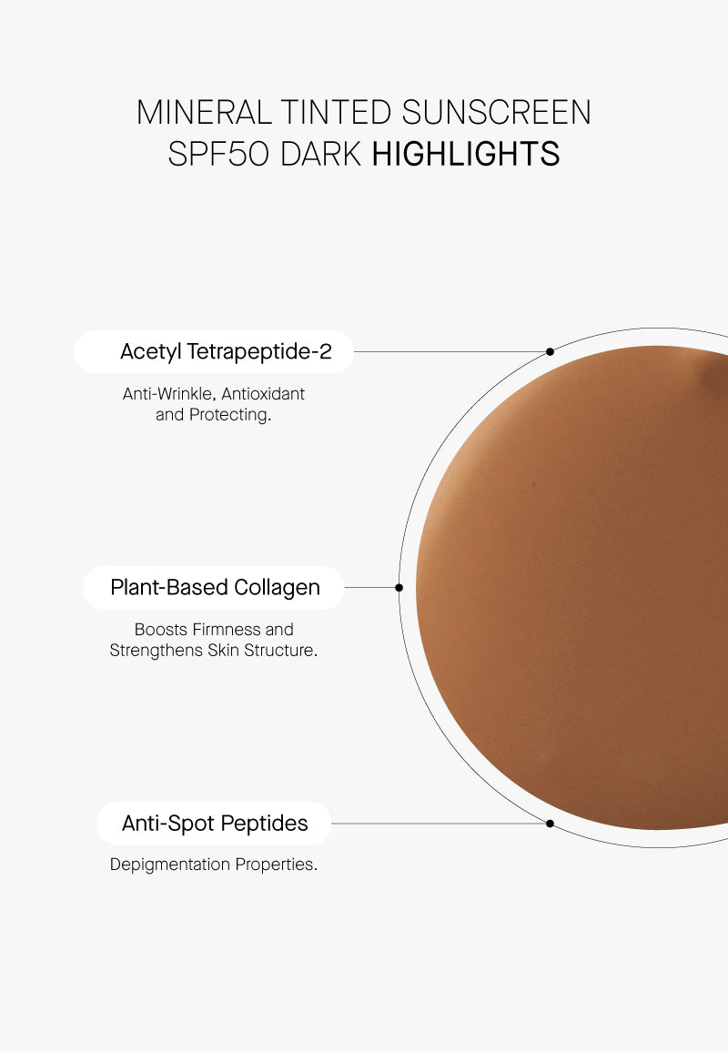 Mineral Tinted Sunscreen Dark | Protección solar con filtros físicos